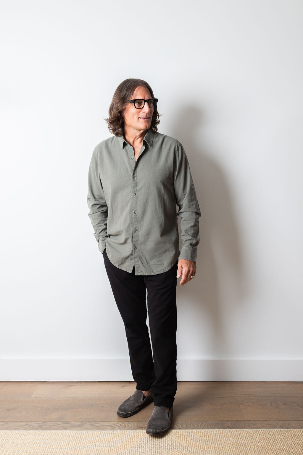BILL BUTTON UP | Olive – Leonard Frisbie